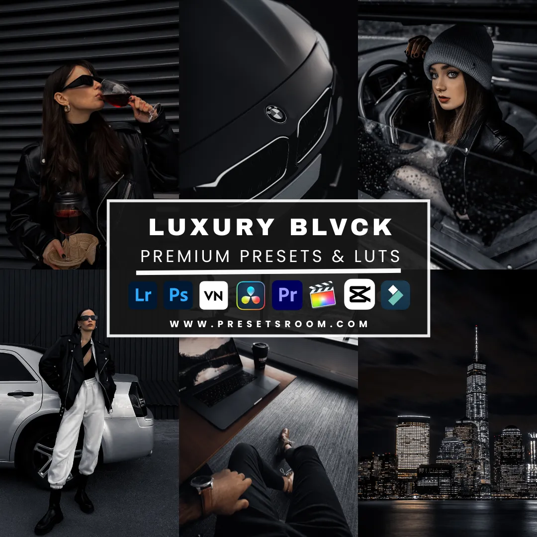 10 Luxury Blvck lightroom Presets - Black Paris Presets